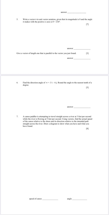 Solved Write A Vector In Unit Vector Notation Given That Its 1255