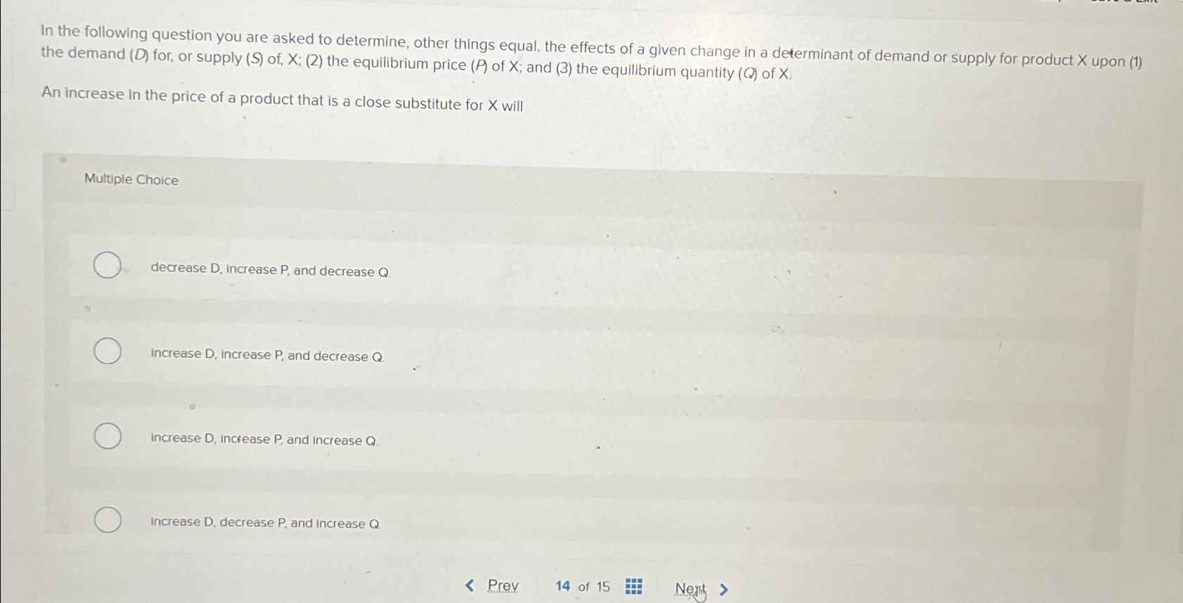 Solved In the following question you are asked to determine, | Chegg.com