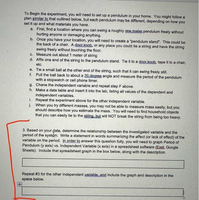 Solved Swinging a pendilum to compelte 10 oscillations, | Chegg.com