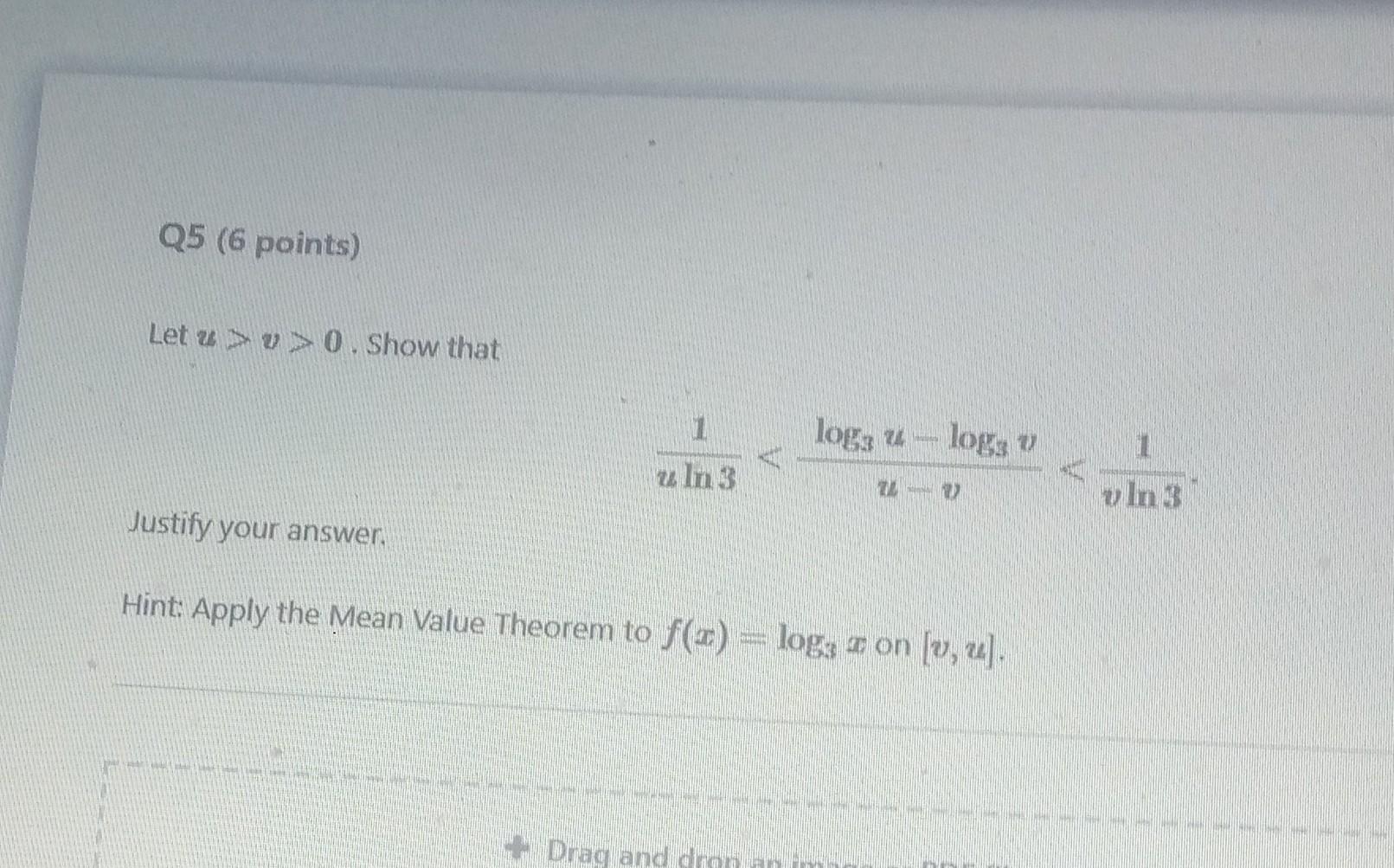 Solved Q5 (6 points) Let 20. Show that 1 logz logg + o EL 2 | Chegg.com Solved Q5 (6 points) Let 20. Show that 1 logz logg + o EL 2 | Chegg.com