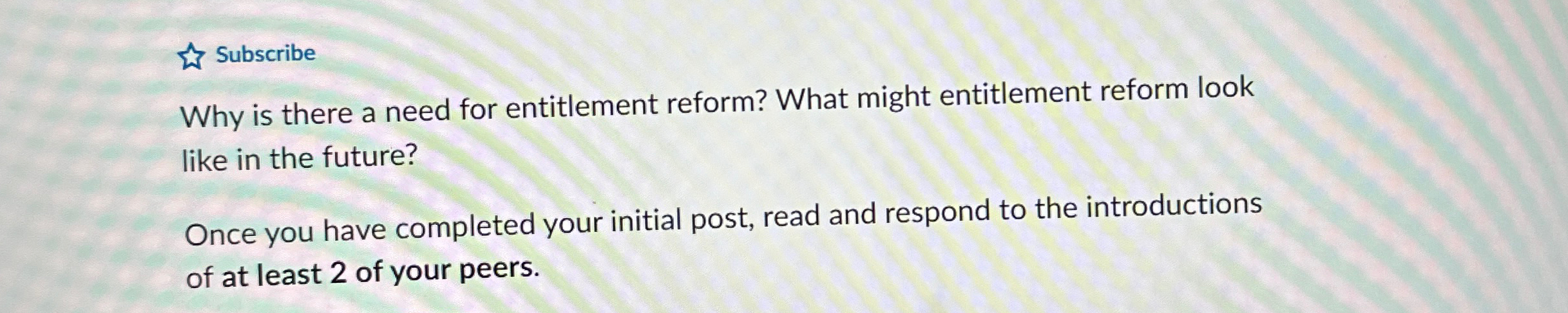 Solved SubscribeWhy is there a need for entitlement reform? | Chegg.com