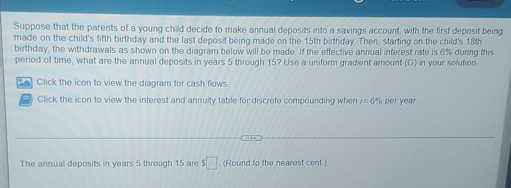 Solved Suppose that the parents of a young child decide to | Chegg.com