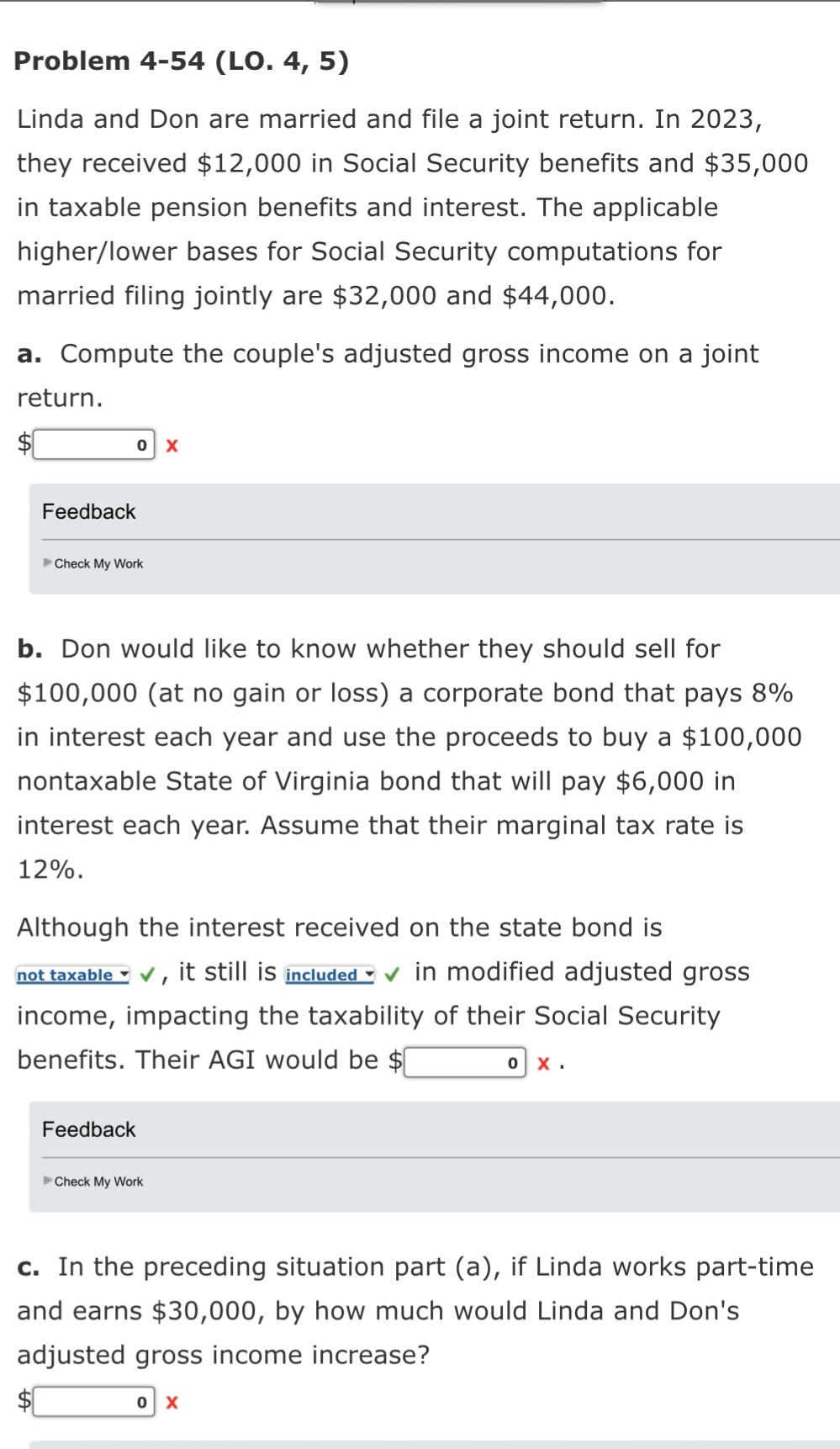 Solved Problem 4 54 Lo 4 5linda And Don Are Married And 