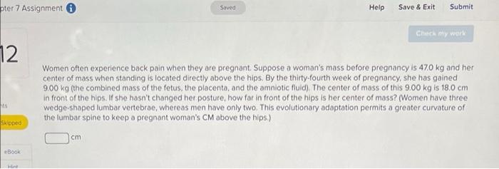 Solved pter 7 Assignment Saved Help Save & Exit Submit CHICA | Chegg.com Solved pter 7 Assignment Saved Help Save & Exit Submit CHICA | Chegg.com