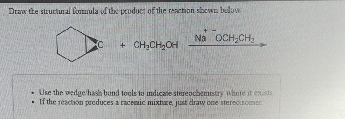 Solved draw the structural formula of the product of the | Chegg.com