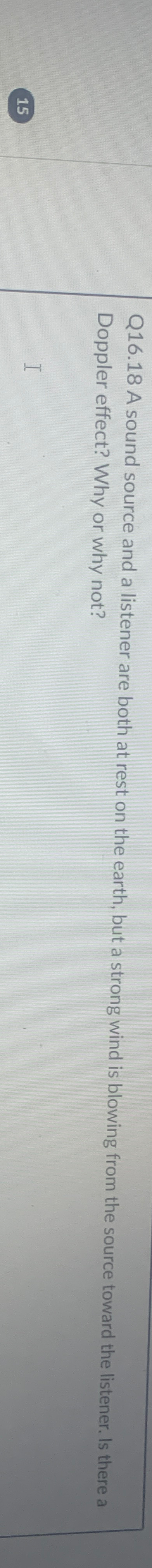 Solved Q16.18 ﻿A sound source and a listener are both at | Chegg.com