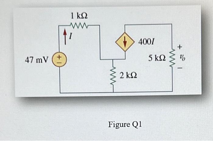 Solved Figure Q1 shows a voltage amplifier. Calculate the | Chegg.com