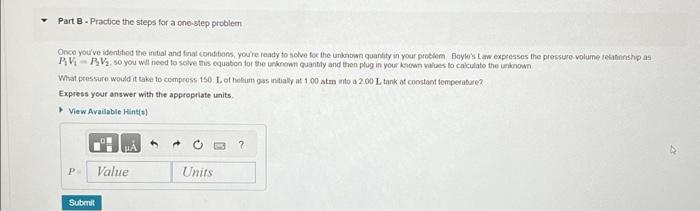 Solved Since volume and pressure are imversely related, we | Chegg.com
