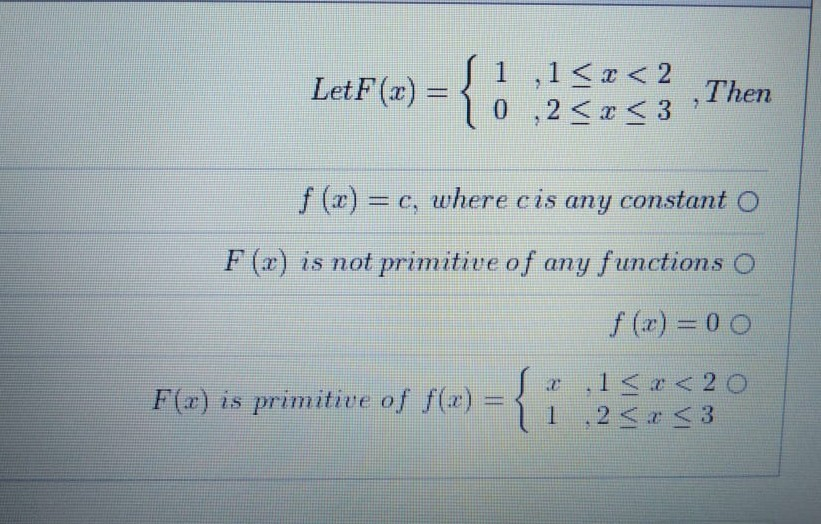 Solved LetF(x) = { 1,1 | Chegg.com