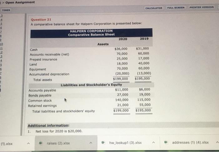 Solved > Open Assignment CALCULATOR FULL SCREEN PRINTER | Chegg.com