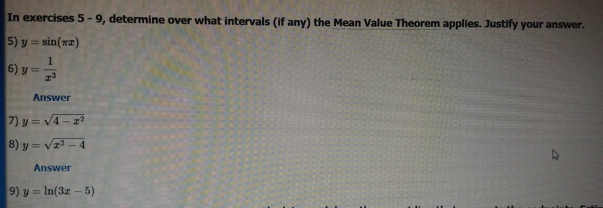 Solved In exercises 5 - 9 , determine over what intervals | Chegg.com