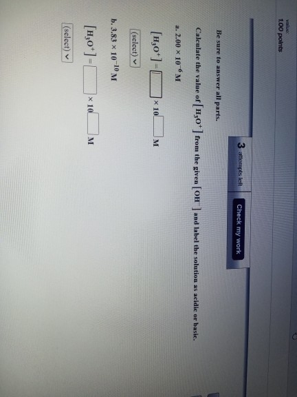 Solved valta 1.00 points 3 attempts left Check my work Be | Chegg.com