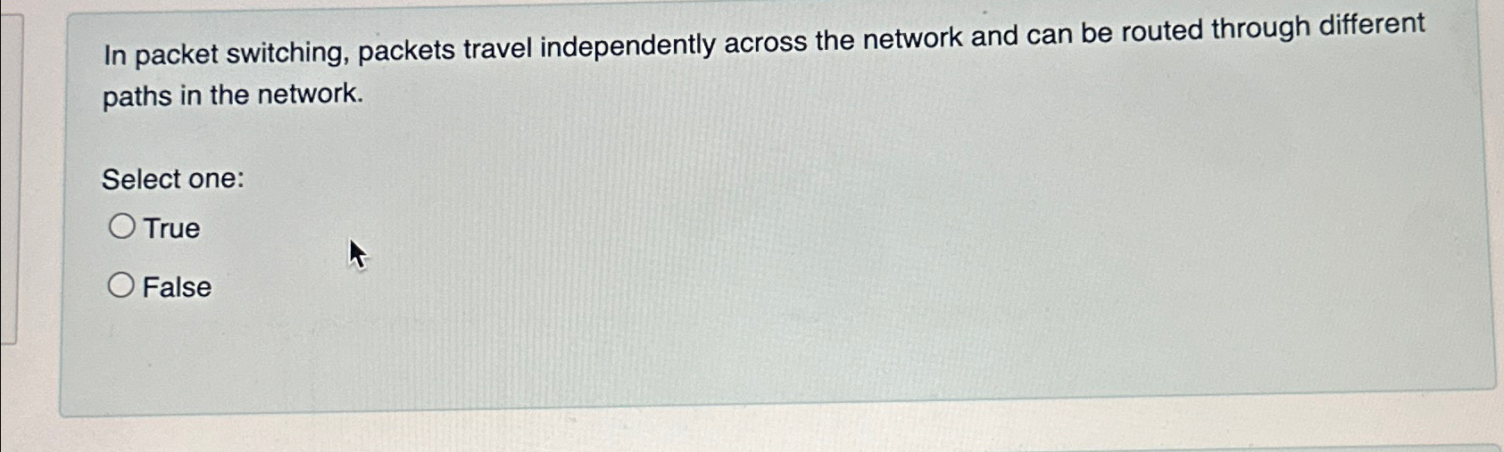 Solved In packet switching, packets travel independently | Chegg.com