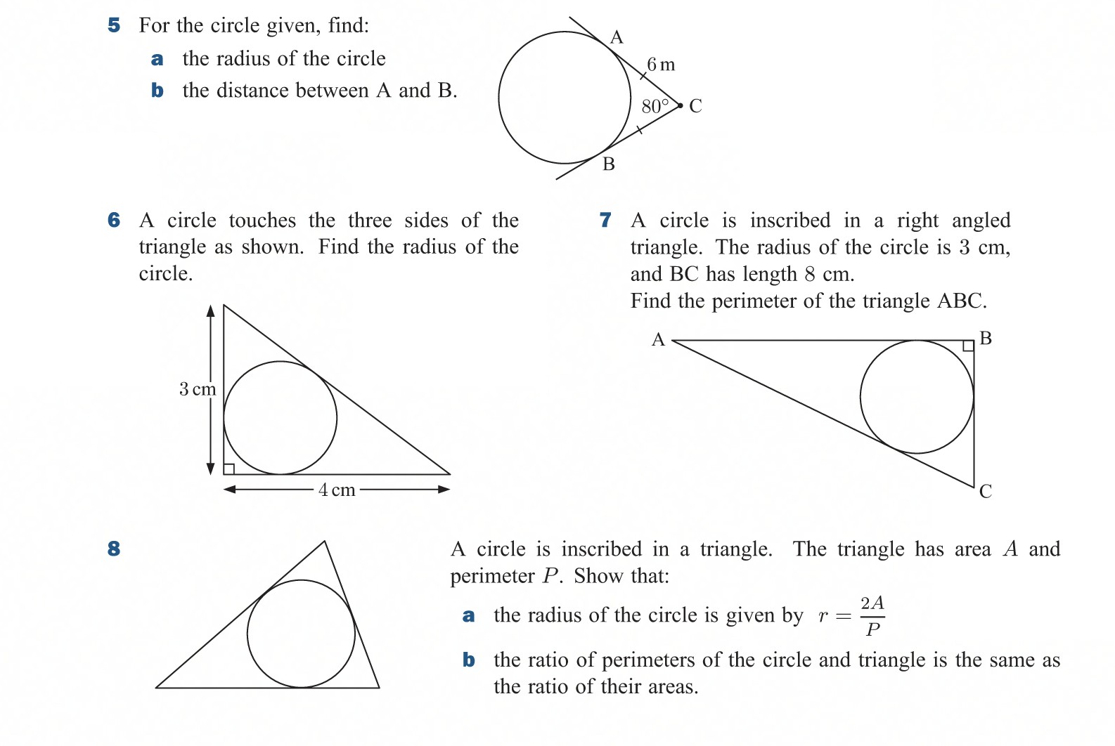 Solved 5 ﻿For the circle given, find:a the radius of the | Chegg.com