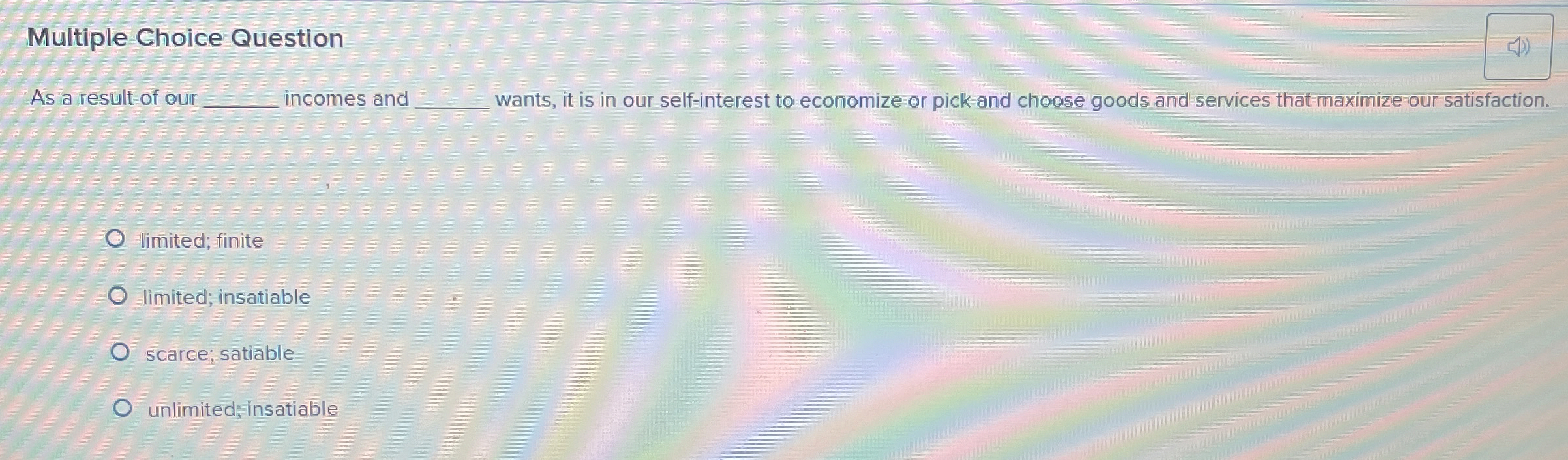 Solved Multiple Choice QuestionAs a result of our ﻿incomes | Chegg.com