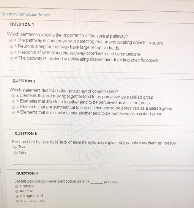 Solved Question Completion Status: QUESTION 1 Which sentence | Chegg.com