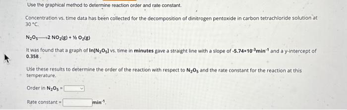 Solved Use the graphical method to determine reaction order | Chegg.com