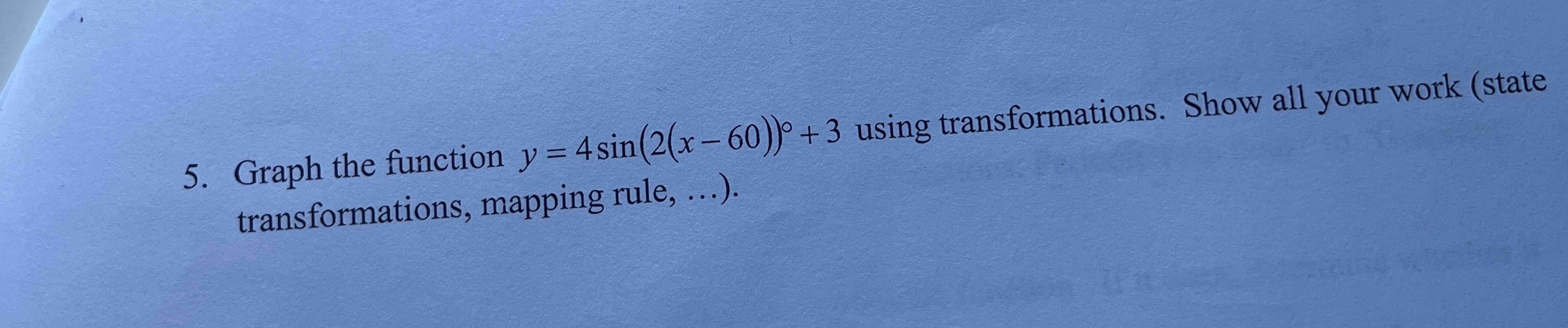 Solved Graph the function using transformations. show all | Chegg.com