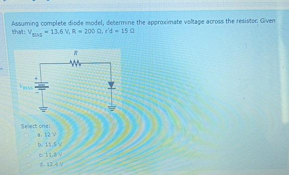 Solved Assuming complete diode model, determine the | Chegg.com