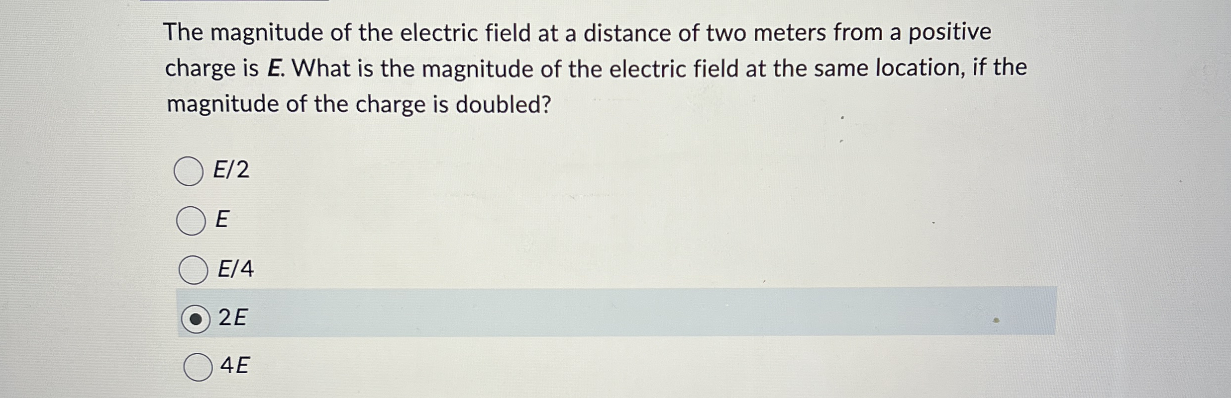 The magnitude of the electric field at a distance of | Chegg.com