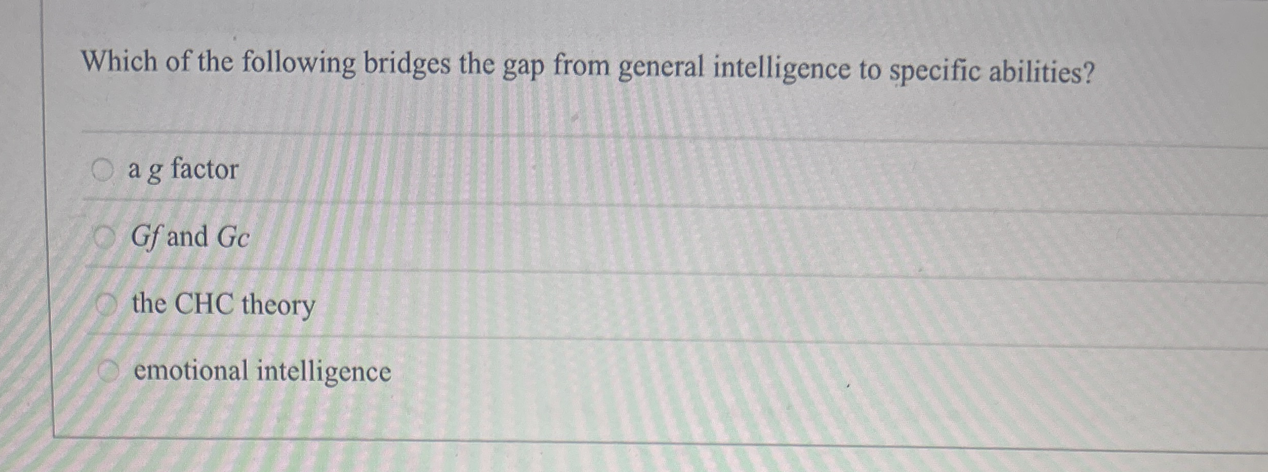 Solved Which of the following bridges the gap from general | Chegg.com