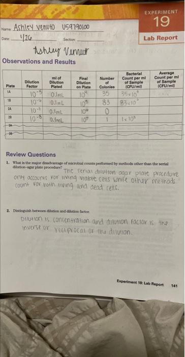 Solved Observations and Results Review Questions | Chegg.com