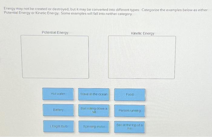 Solved Energy may not be created or destroyed, but it may be | Chegg.com