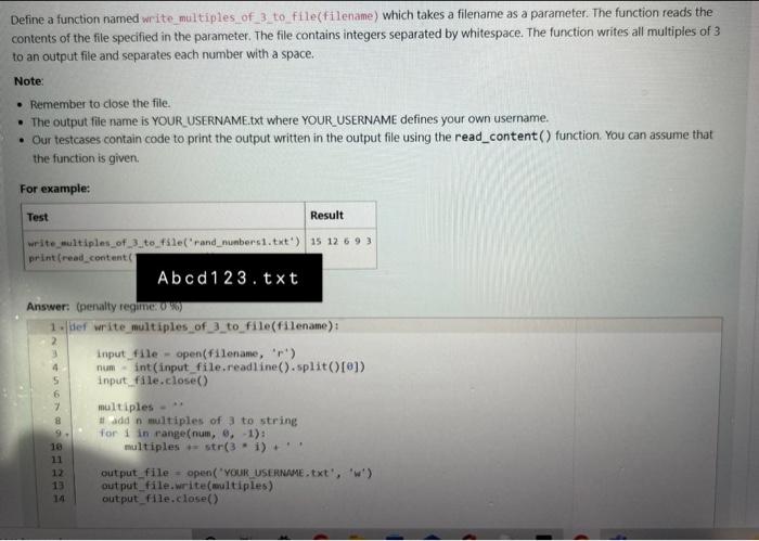 Solved Define a function named write_multiples | Chegg.com