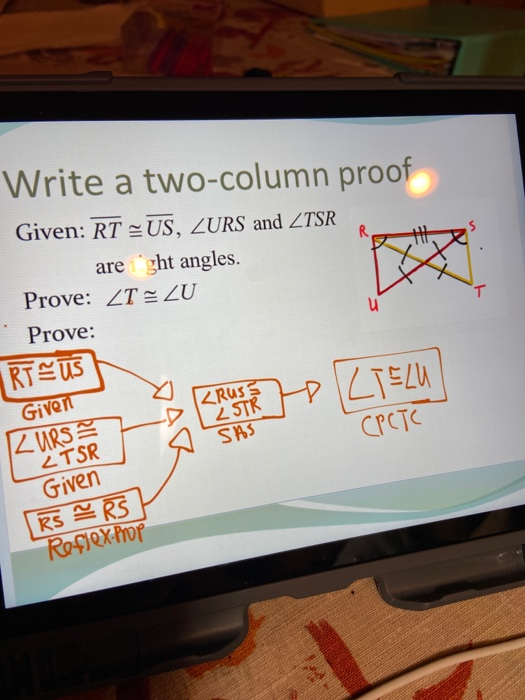 Solved Write a two-column proof Given: RT ZUS, ZURS and ZTSR | Chegg.com