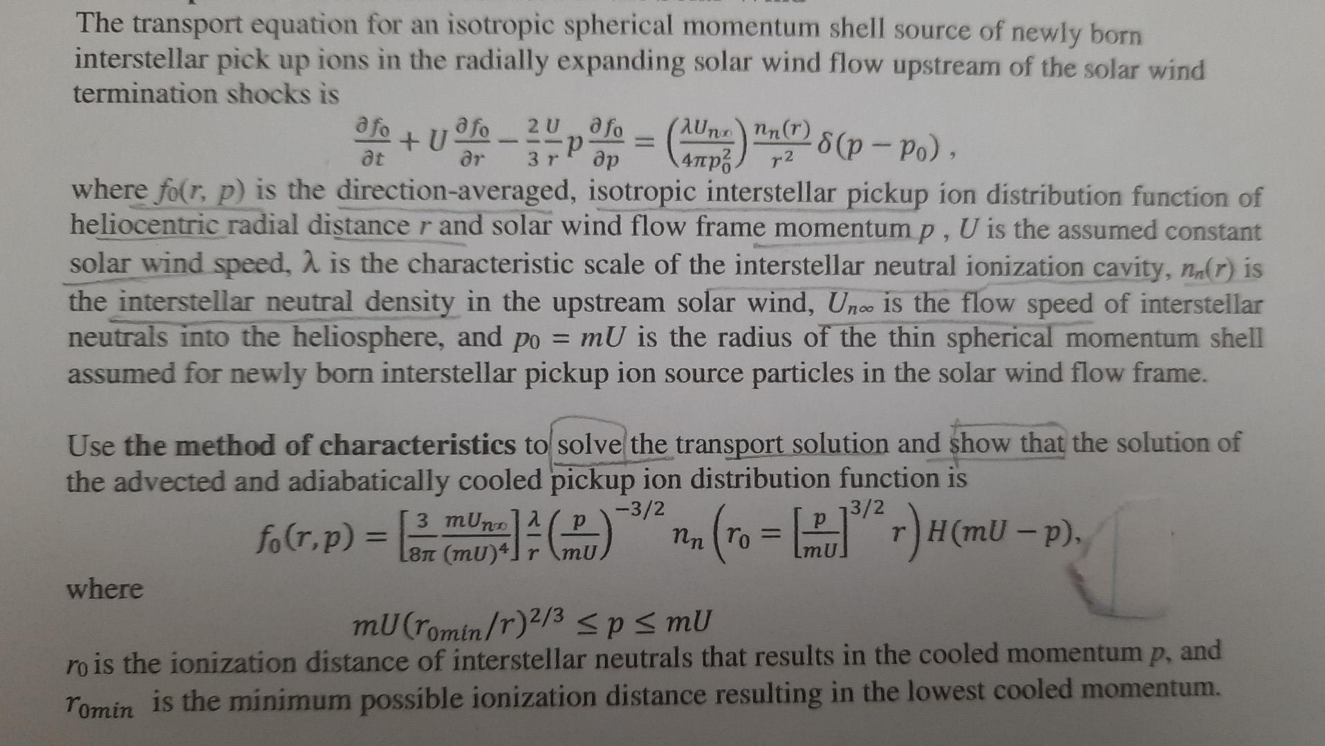 Solved The transport equation for an isotropic spherical | Chegg.com