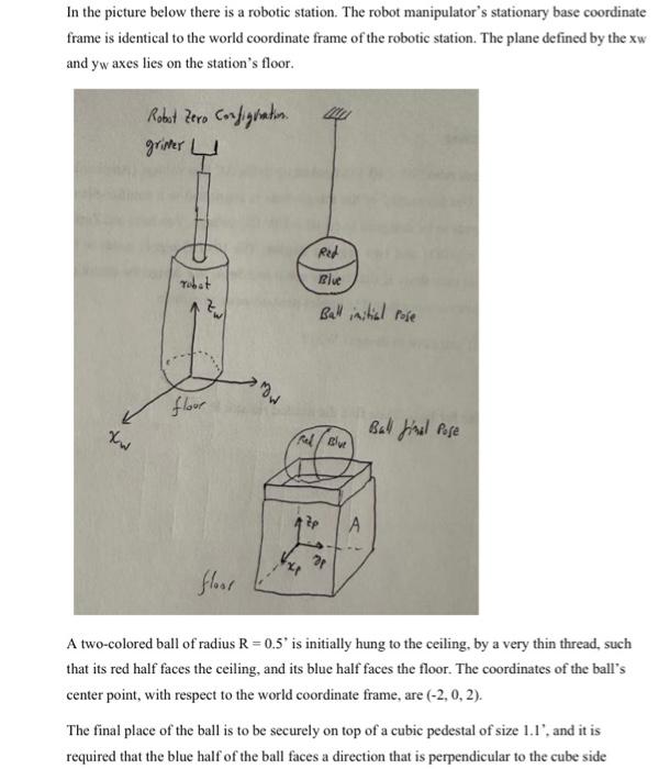In the picture below there is a robotic station. The | Chegg.com