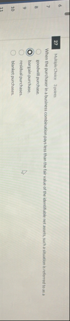 Solved 678910Multiple Choice 3 ﻿pointsWhen the purchaser in | Chegg.com