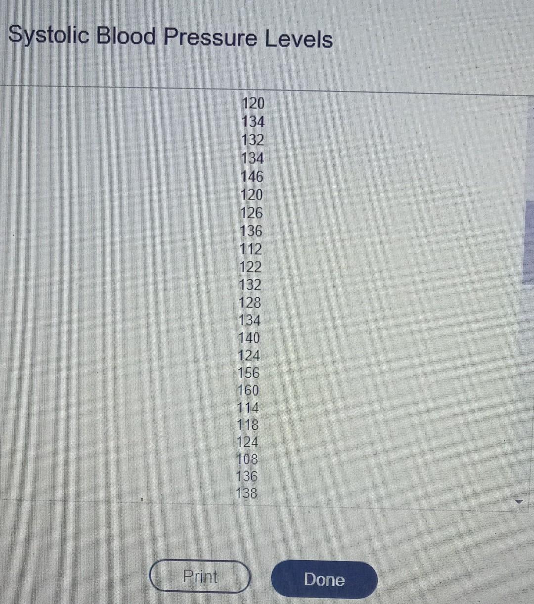 Solved Systolic blood pressure levels above 120 mmHg are | Chegg.com