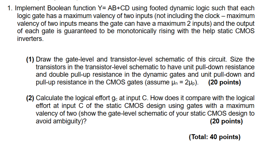 1. ﻿Implement Boolean function \( ﻿Y=A B+C D \) | Chegg.com