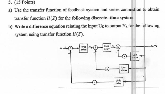 Solved a) Use the transfer function of feedback system and | Chegg.com