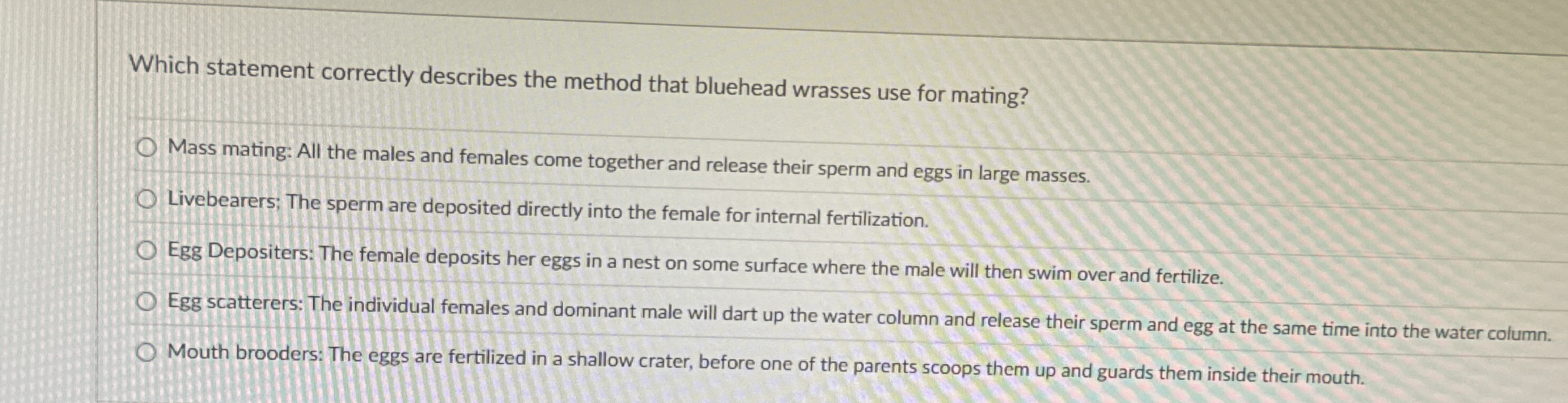 Solved Which statement correctly describes the method that | Chegg.com