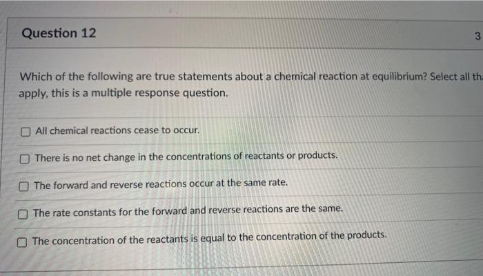 Solved Question 12 3 Which of the following are true | Chegg.com