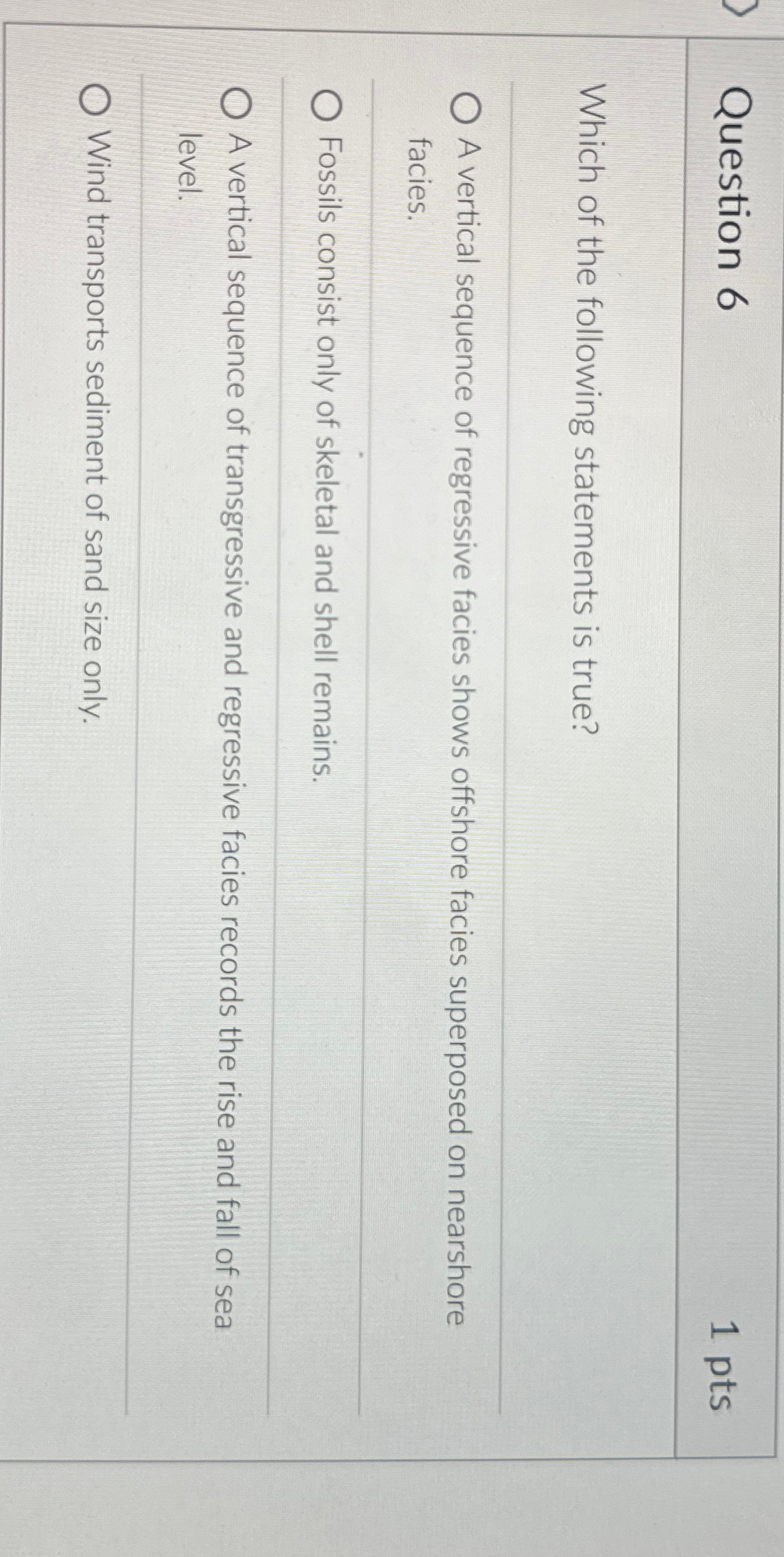 Solved Question 61 ﻿ptsWhich of the following statements is | Chegg.com