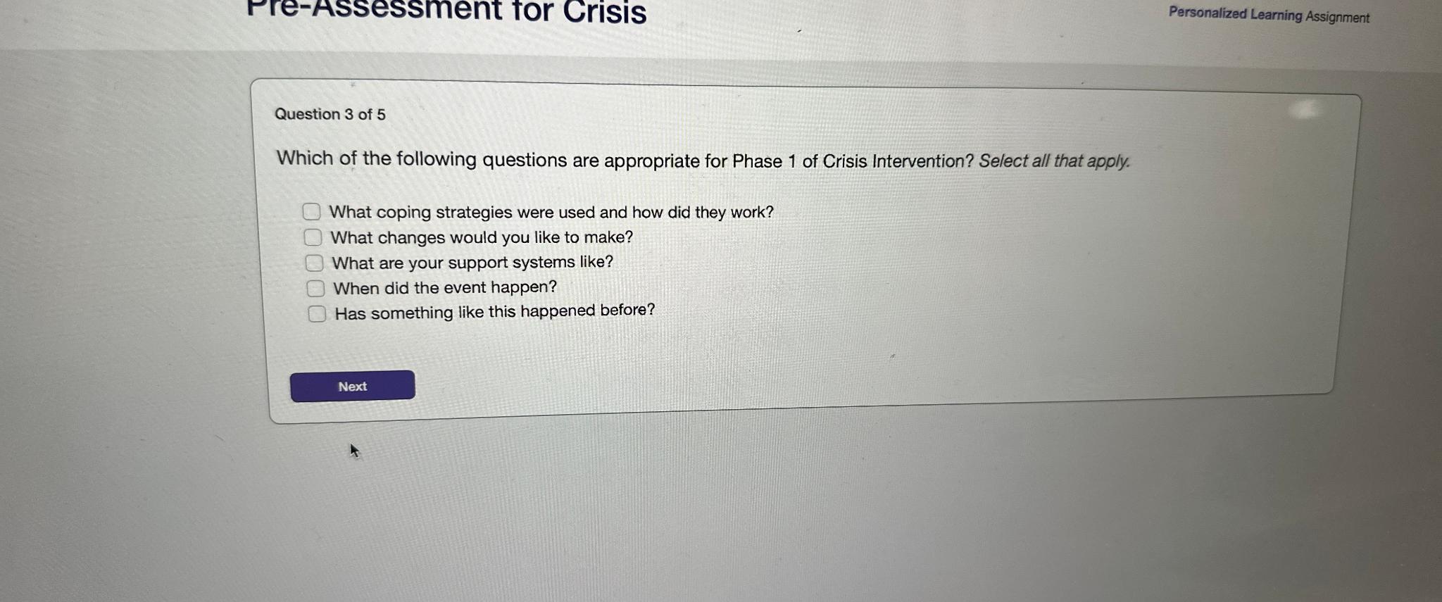 Solved Question 3 ﻿of 5Which of the following questions are | Chegg.com