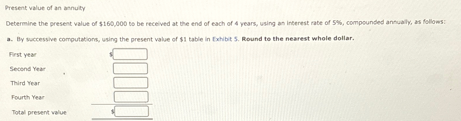 Solved Present value of an annuityDetermine the present | Chegg.com