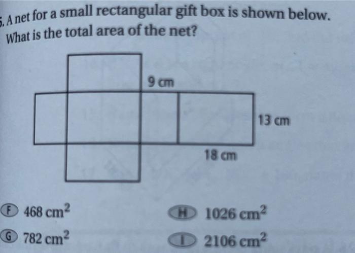 Solved A net for a small rectangular gift box is shown | Chegg.com