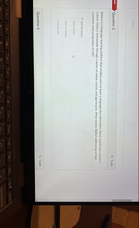 Solved FalseQuestion 301 ﻿ptsBabbel is a language-learning | Chegg.com
