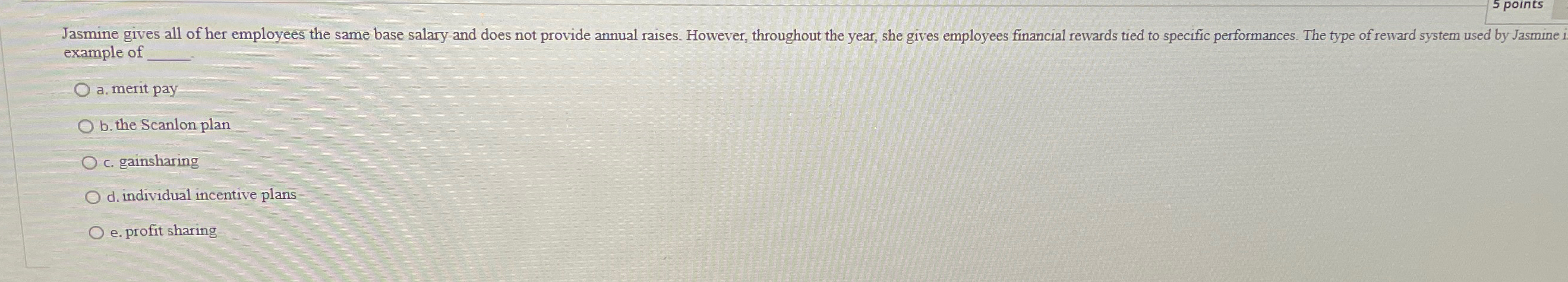 Solved example ofa. ﻿merit payb. ﻿the Scanlon planc. | Chegg.com