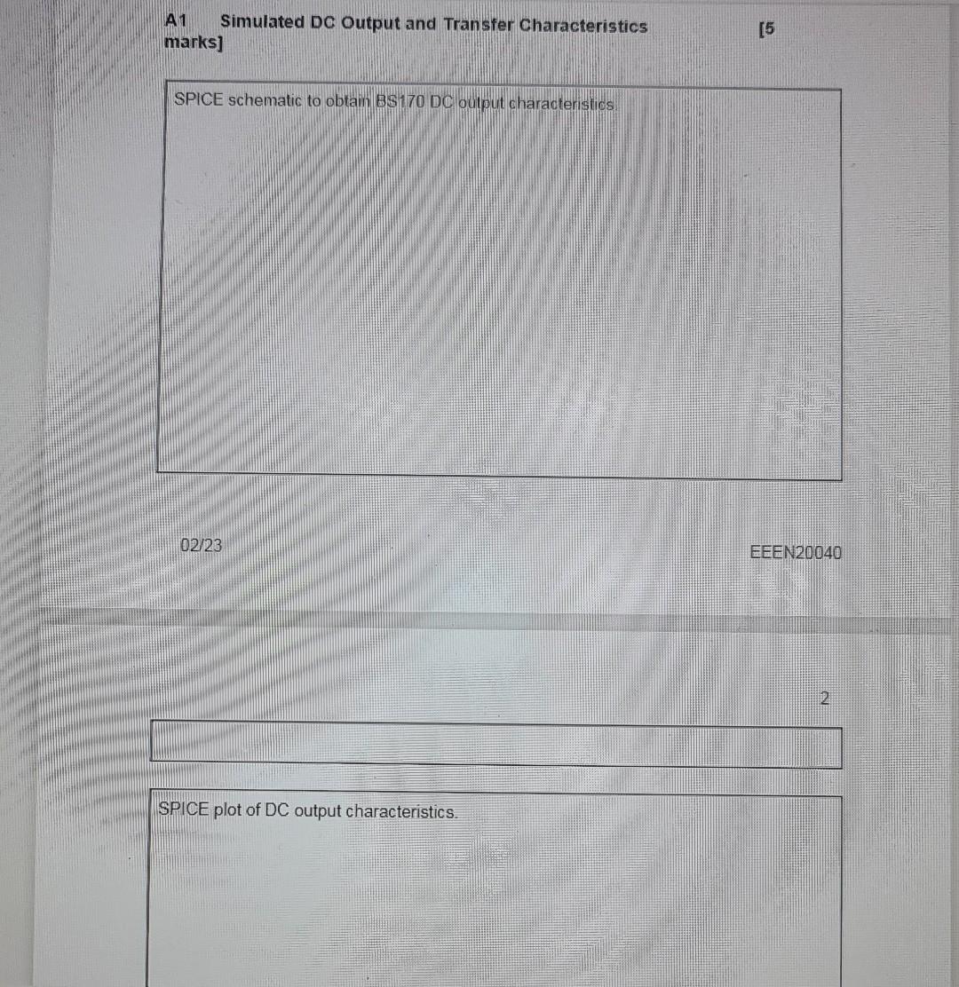 Solved A1 Simulated DC Output and Transfer Characteristics | Chegg.com