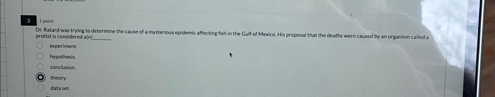 Solved 31 ﻿pointDr. ﻿Ratard was trying to determine the | Chegg.com