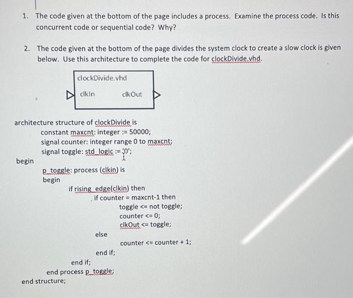 Solved 1. The code given at the bottom of the page includes | Chegg.com