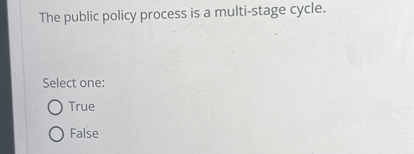 Solved The public policy process is a multi-stage | Chegg.com