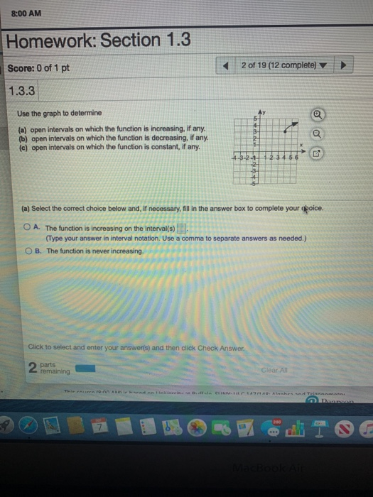 Solved 8 00 Am Homework Section 1 3 Score 0 Of 1 Pt 2 Of