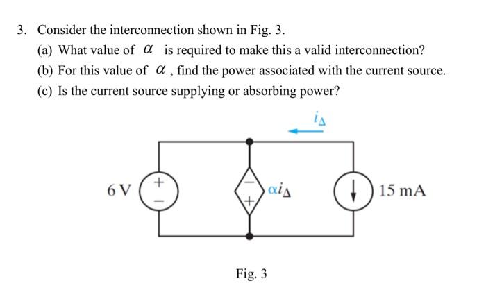 Solved 3. Consider the interconnection shown in Fig. 3. (a) | Chegg.com