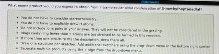 Solved (References What enone product would you expect to | Chegg.com